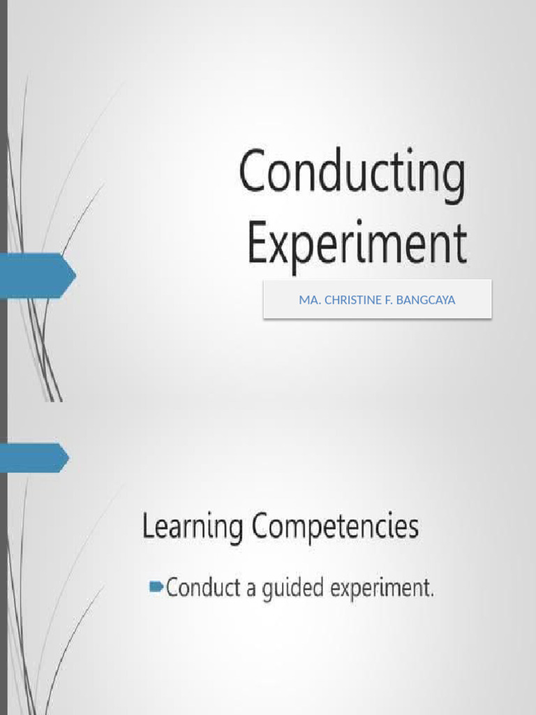 Conducting An Experiment | PDF