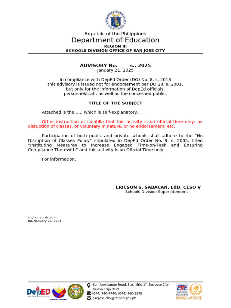 DA Sample Advisory Private | PDF