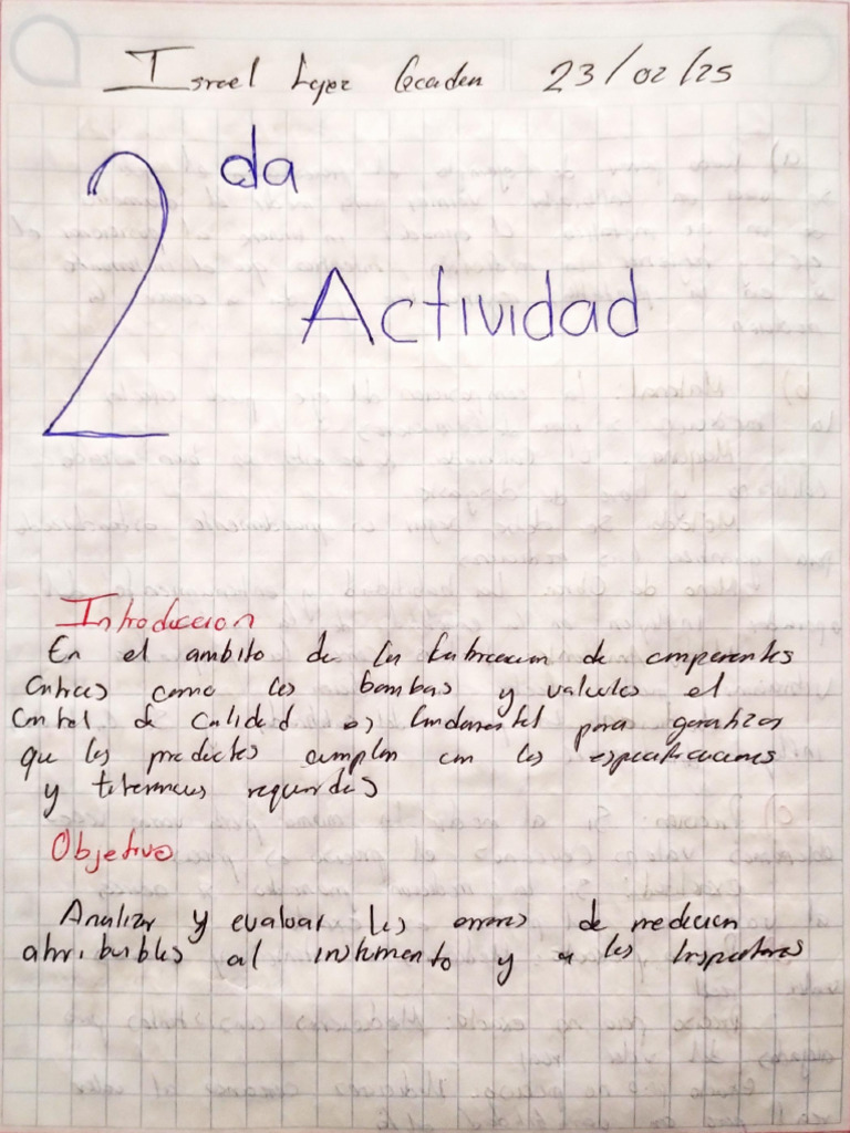 2da Actividad Metrología Israel López | PDF