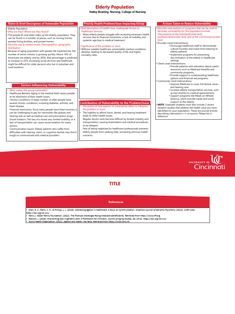 Addressing Healthcare Access for Seniors | PDF | Health Care | Chronic ...
