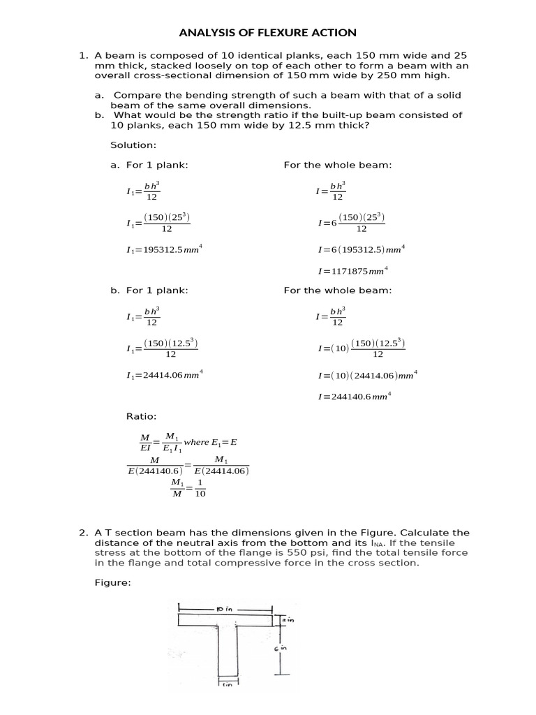Analysis of Flexure Action | PDF | Bending | Beam (Structure)
