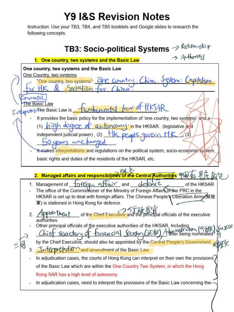 Reinforced Revision Notes | PDF | Chief Executive Of Hong Kong | World ...