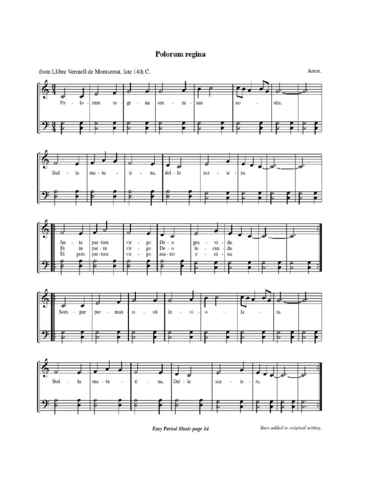 Polorum Regina - Anónimo | PDF