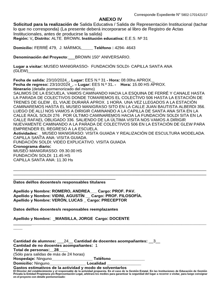 Anexo IV Original Sec.31 | PDF