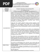 EOC Training Manual for Disaster Response | PDF | Incident Command ...
