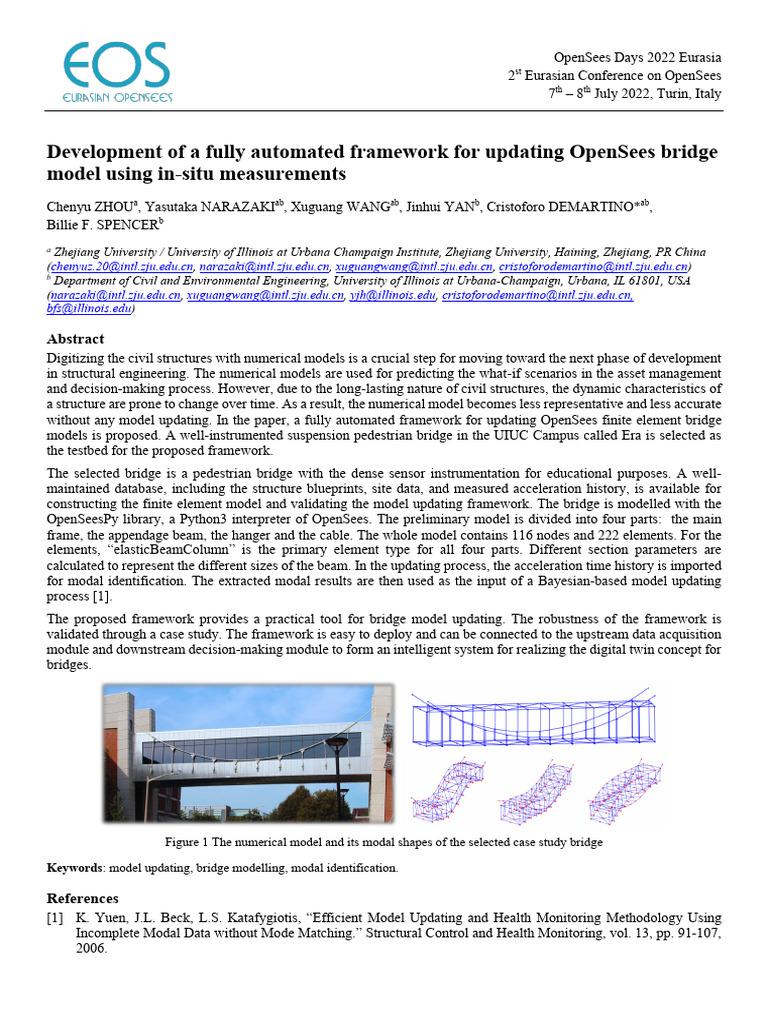 Automated OpenSees Bridge Model Update | PDF | Applied Mathematics