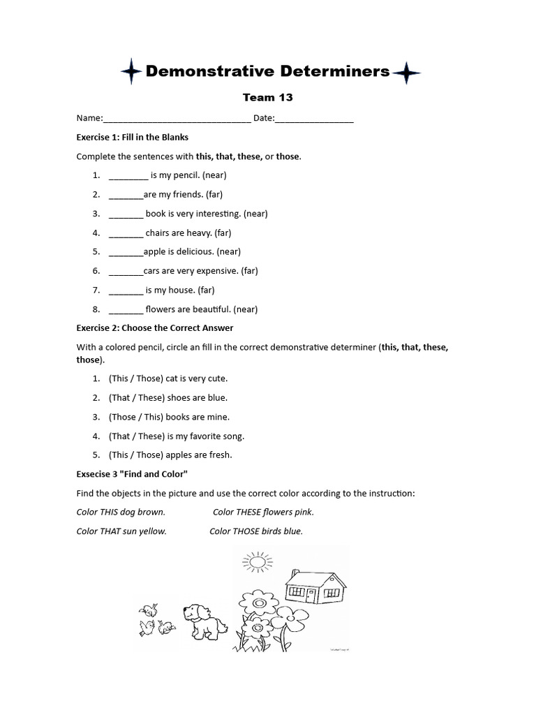 Demonstrative-Determiners (1) | PDF