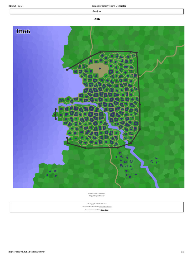 Donjon Fantasy Town Generator 3 | PDF