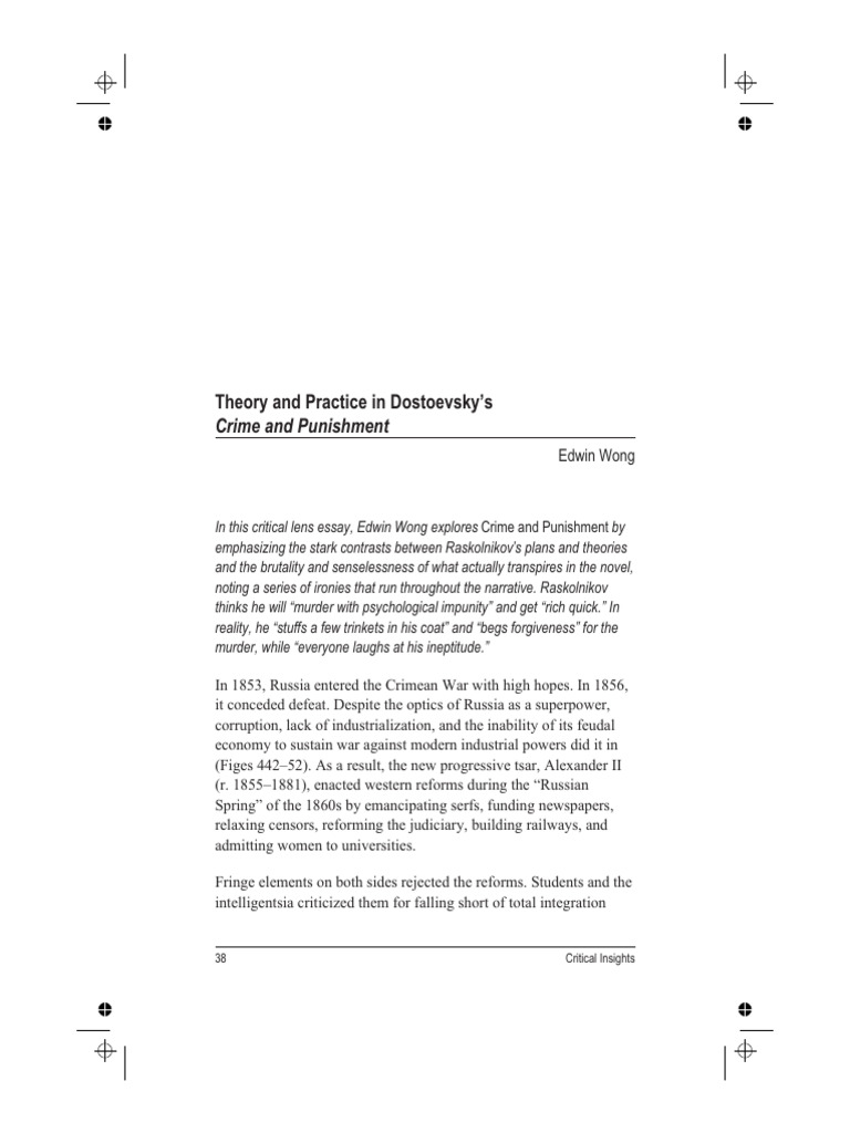 Theory and Practice in Dostoevskys Crime | PDF | Crime And Punishment