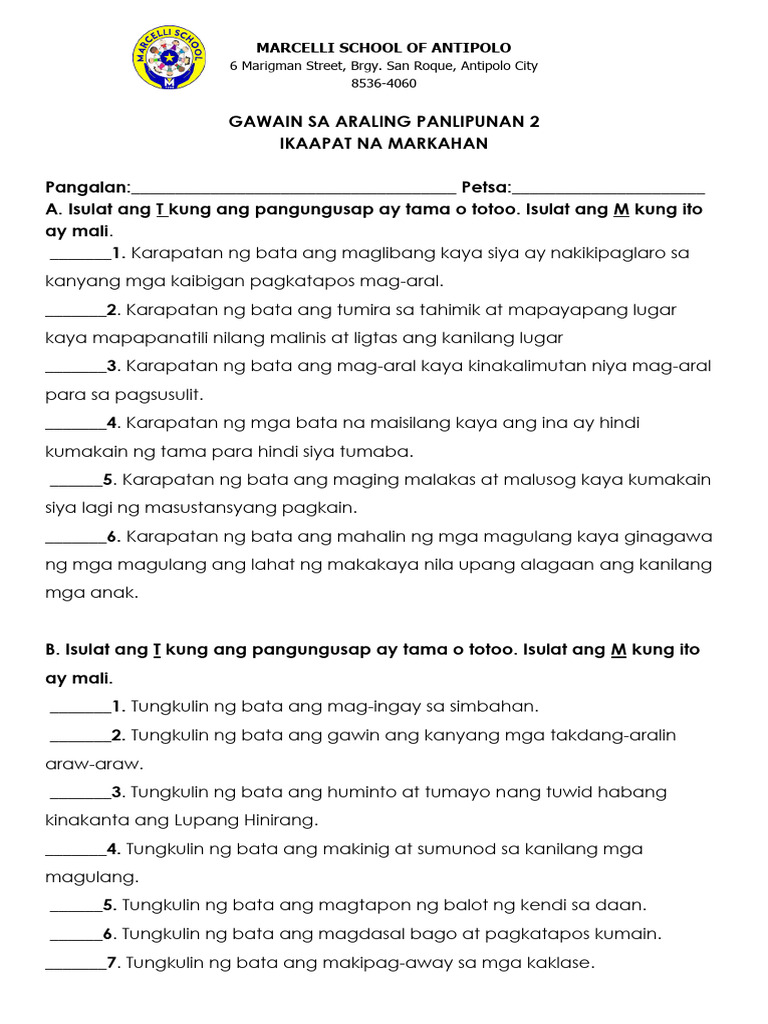 AP2 - Q4WS Karapatan at Tungkulin | PDF