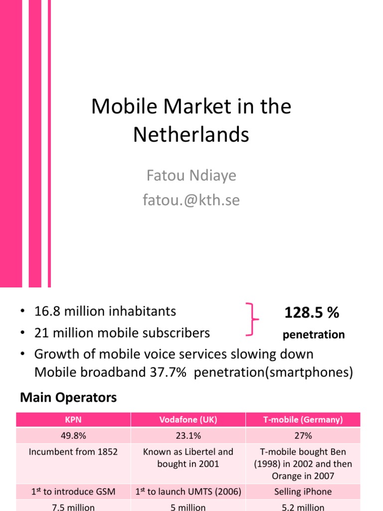 Netherlands Mobile Market Overview | PDF | Technology & Engineering ...