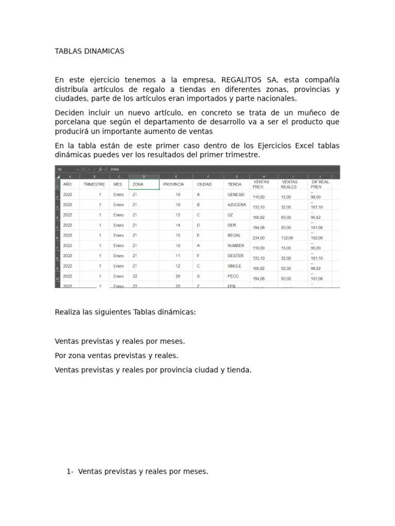 Tablas Dinamicas | PDF