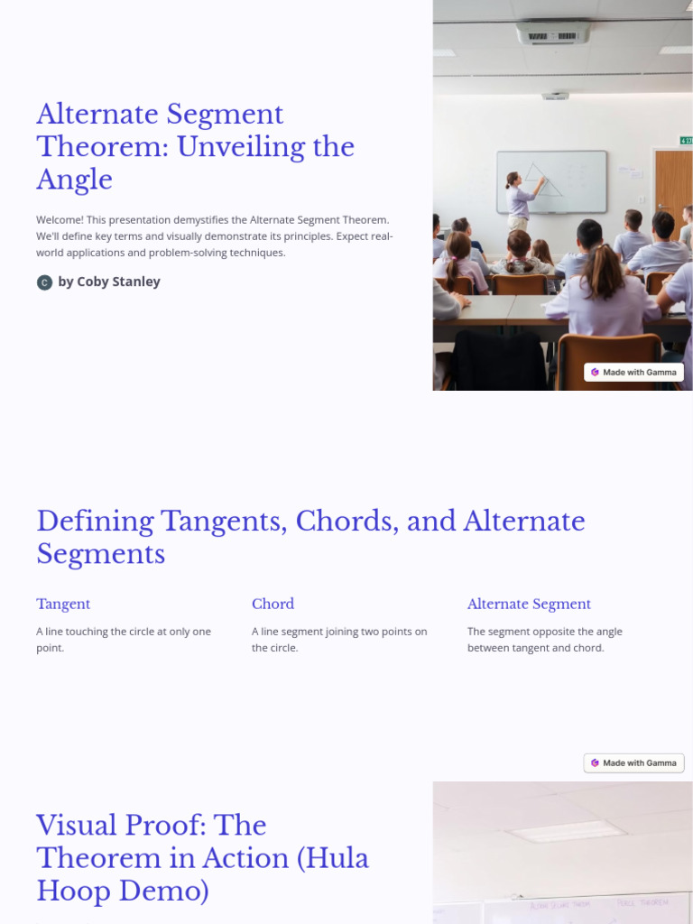 Understanding the Alternate Segment Theorem | PDF | Circle | Tangent