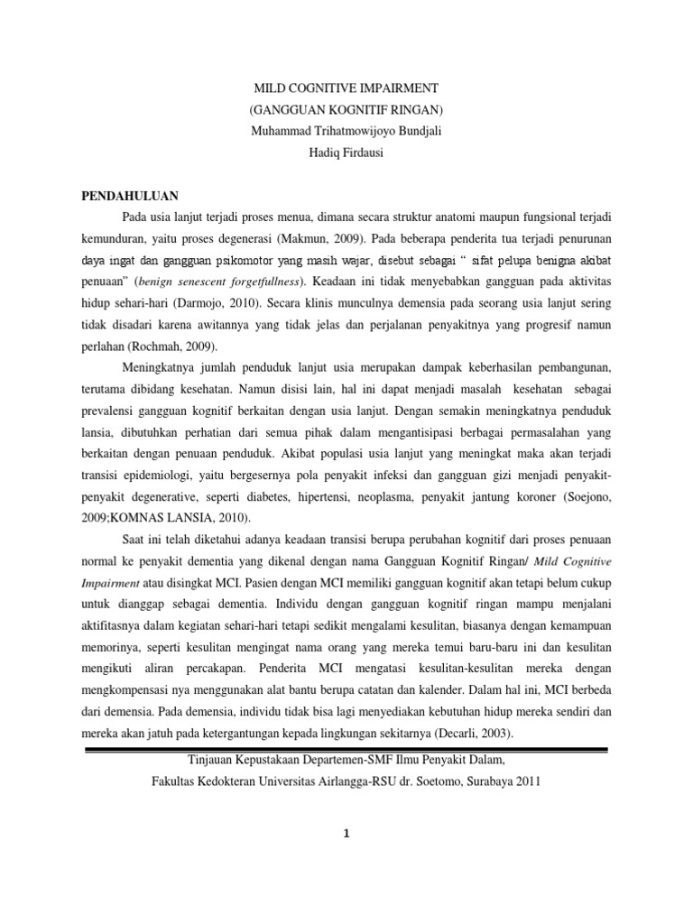 Mild Cognitive Impairment PDF
