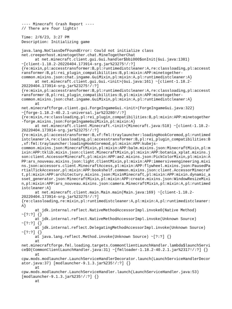 Crash 2023 02 06 - 15.27.54 Client | PDF | Computer Libraries | Computing