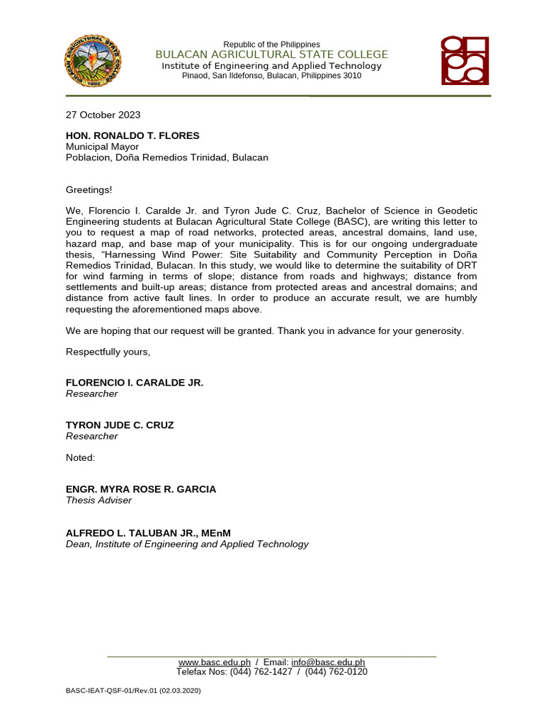 Request Letter For DRT | PDF