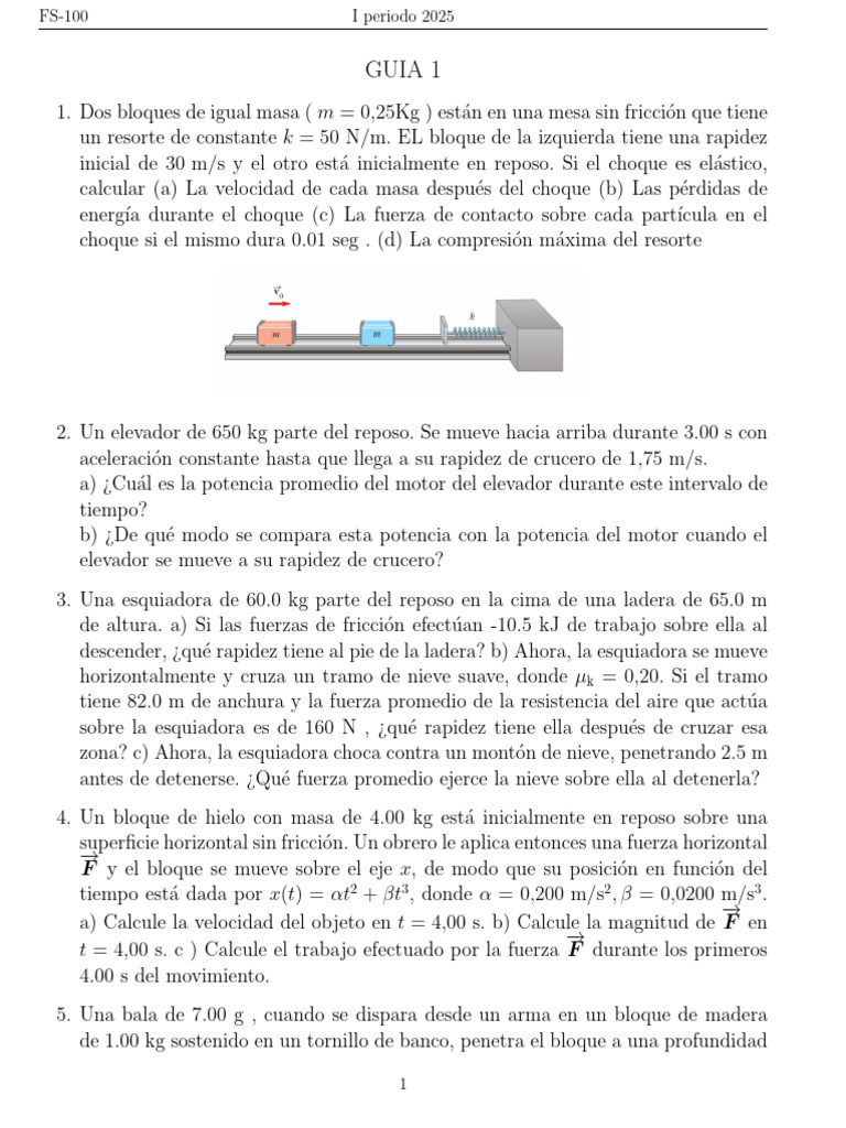 Guia 2 FS100 Tipo e | PDF | Fricción | Fuerza