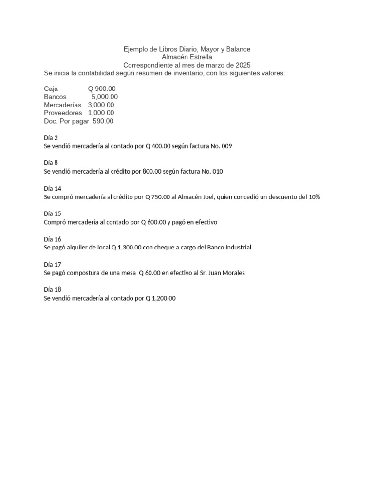 Tarea Libro Diario | PDF