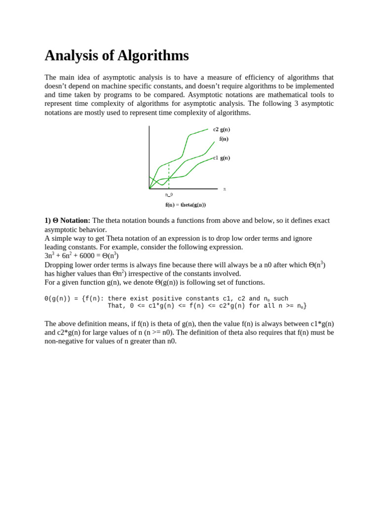 Analysis of Algorithms (1) (1)(1) | PDF | Time Complexity | Computational Complexity Theory
