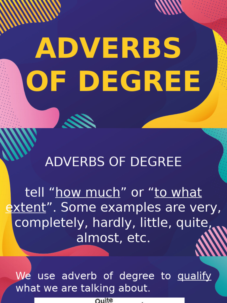 Adverb of Degree | PDF