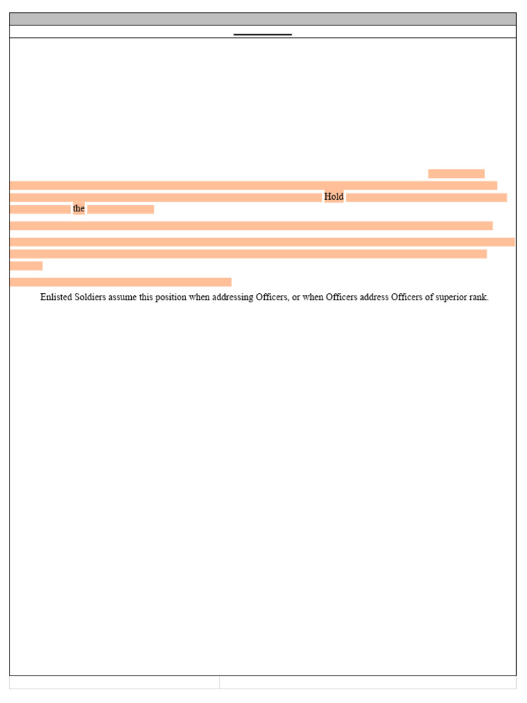 Military Position Commands Explained | PDF
