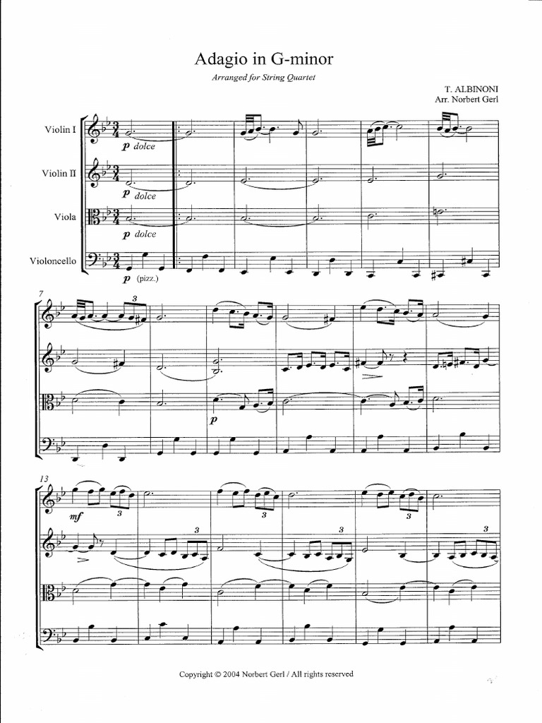 Adagio in G Minor | PDF