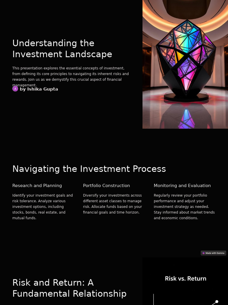 Understanding Investment Landscape | PDF | Investing | Risk