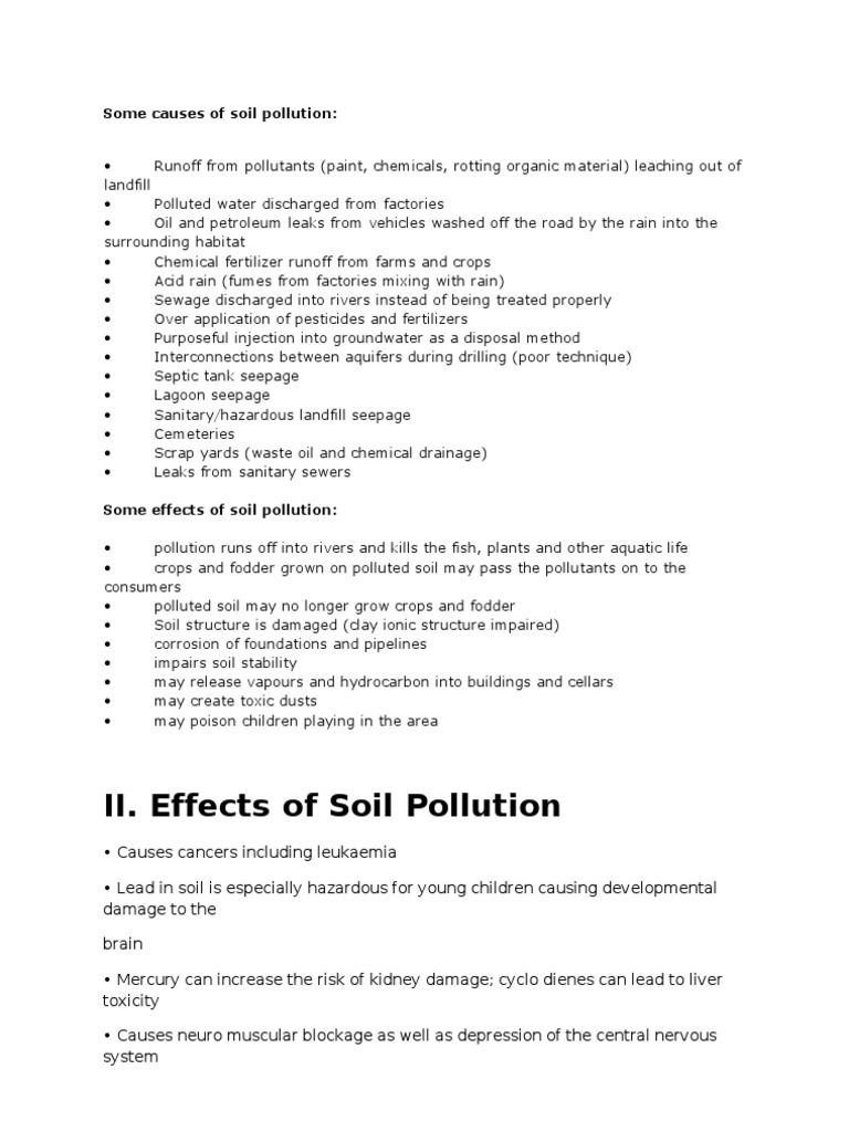 Soil Pollution | Water Pollution | Soil