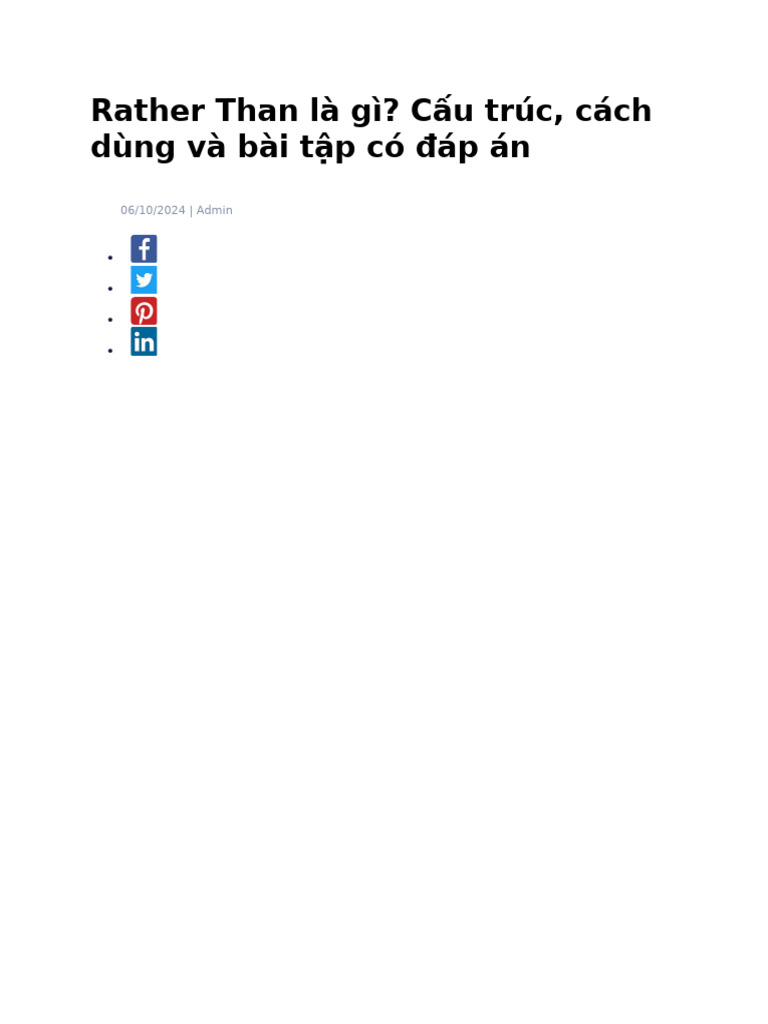 Rather Than Là Gì | PDF