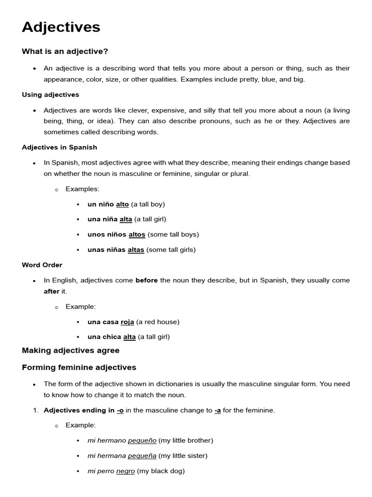 Adjectives and Pronouns (1) | PDF | Grammatical Gender | Grammatical Number