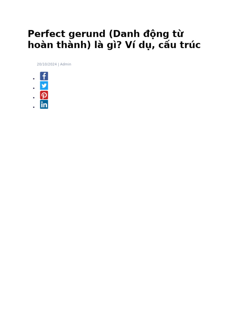 Perfect Gerund | PDF