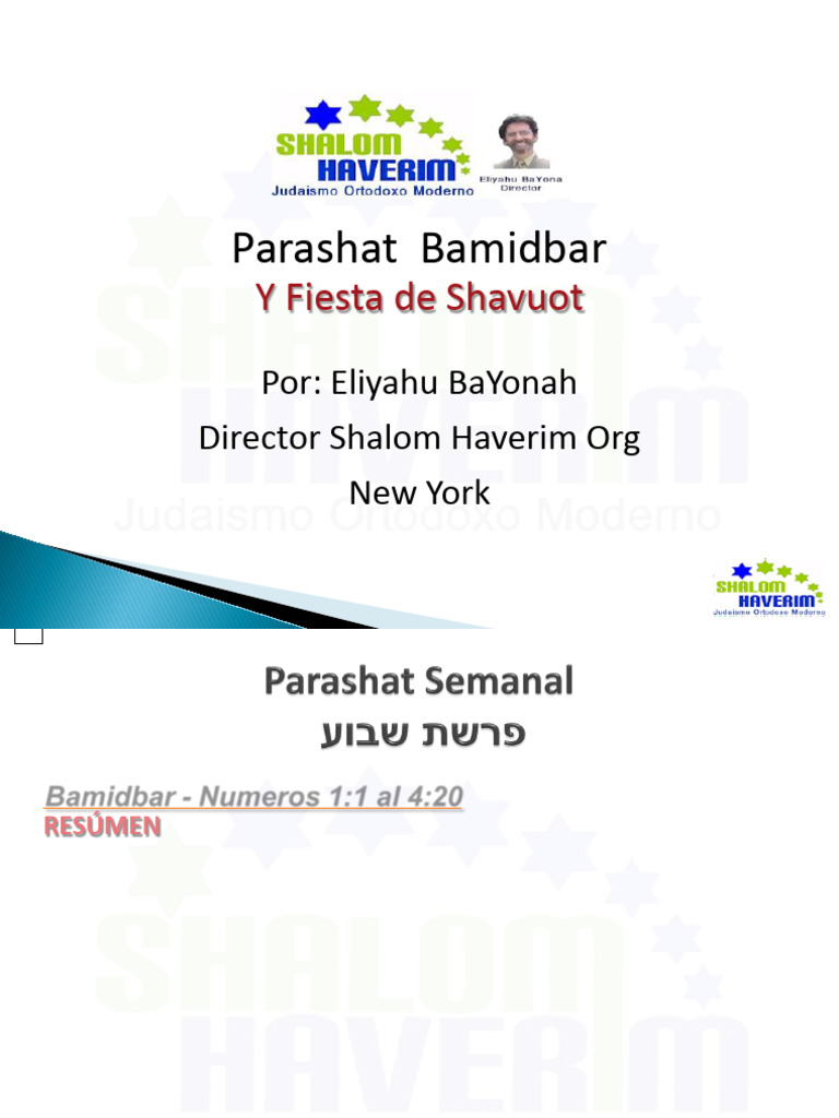 Parashat Bamidbar y Shavuot 2016 | PDF | El antiguo Israel y Judá ...