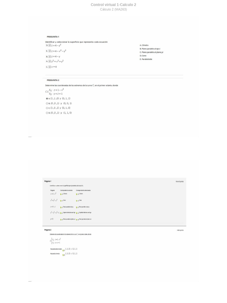 Control Virtual 1 Calculo 2 - Compress | PDF