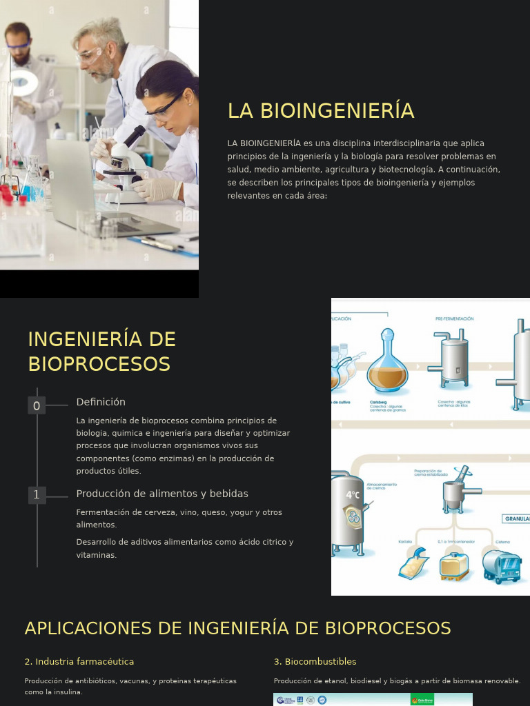 Tipos y Aplicaciones de Bioingeniería | PDF | Ingeniería genética ...