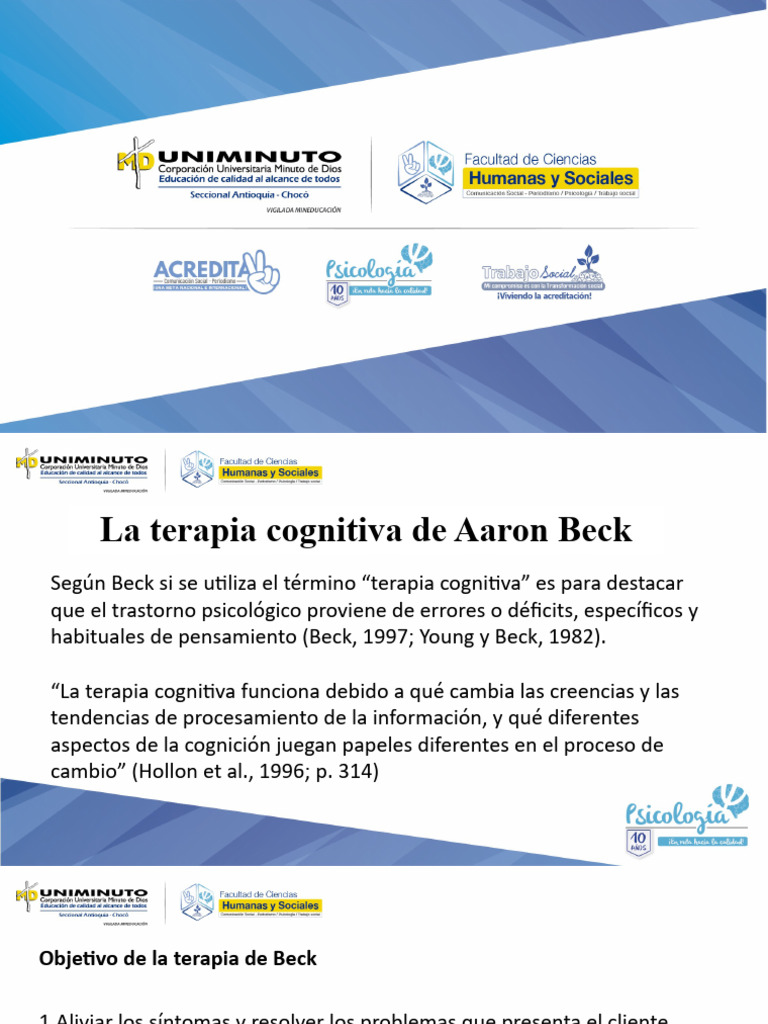 Beck Cognitiva | PDF | Pensamiento | Ciencias del comportamiento