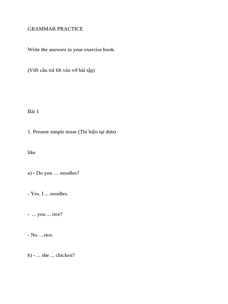 Grammar Practice | PDF