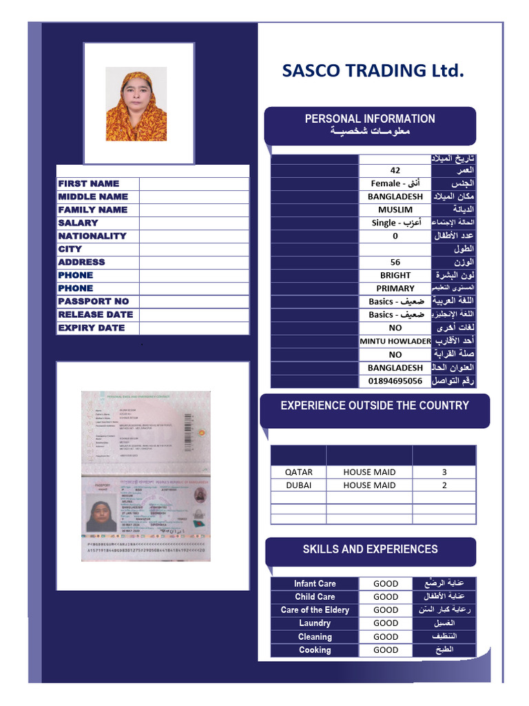 Arjina Begum CV | PDF