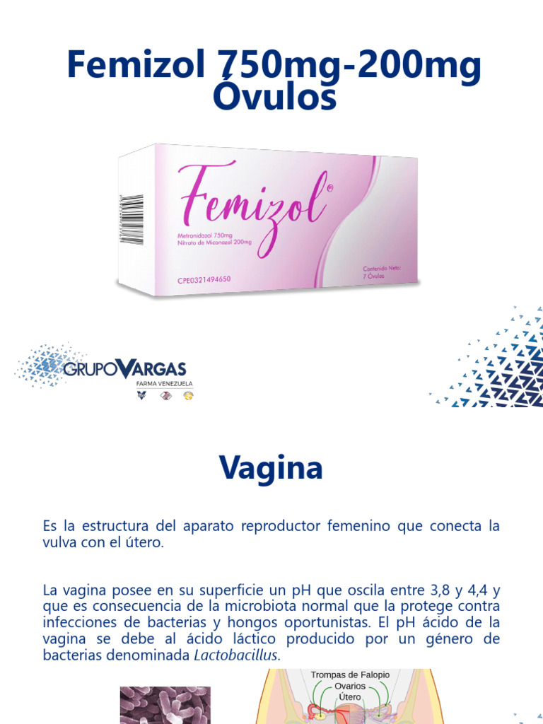 Producto Femizol 750mg 200mg Ovulos | PDF | Vagina | Candidiasis