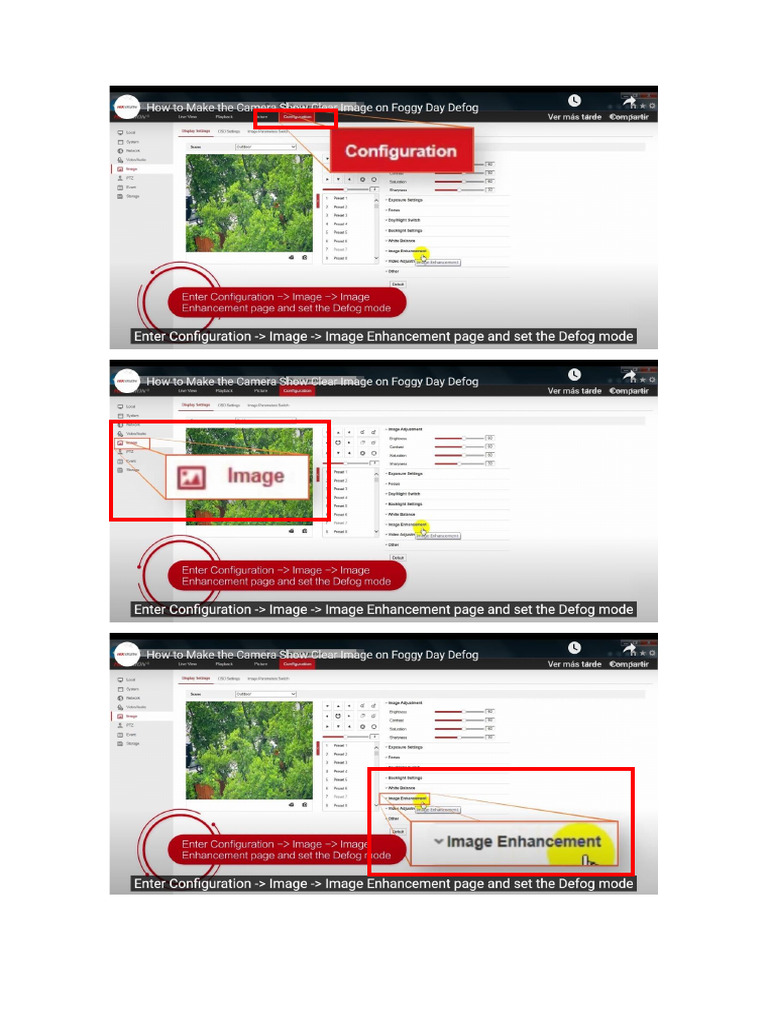 Config-Defog (Antineblina) PTZ Chata | PDF