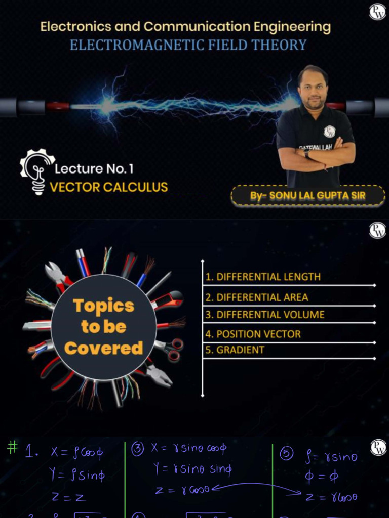 EMFT CH-2 Vector Calculus | PDF