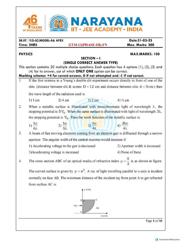 31-03-2025 - SR - Star Co-Sc (Model-A& Apex) Phase-Iii - Jee Main Model ...
