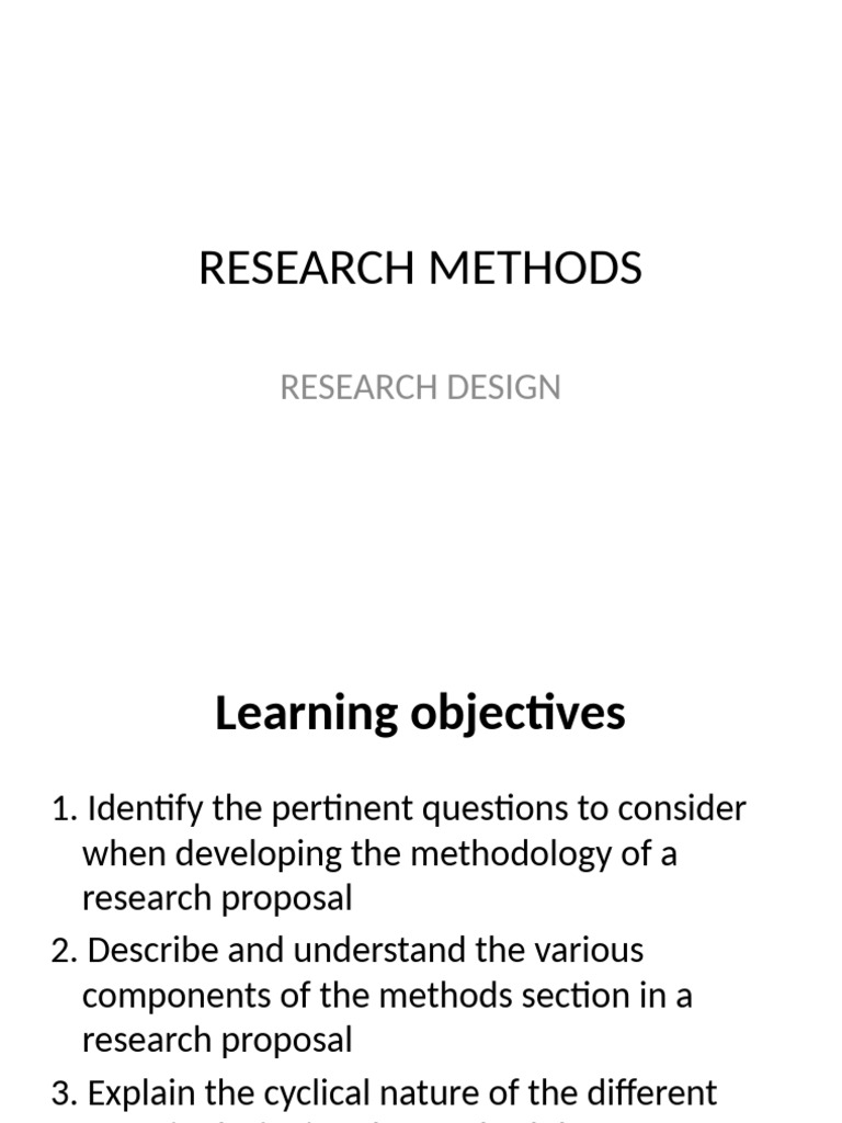 Research Methodology Lecture 5B | PDF | Experiment | Design Of Experiments