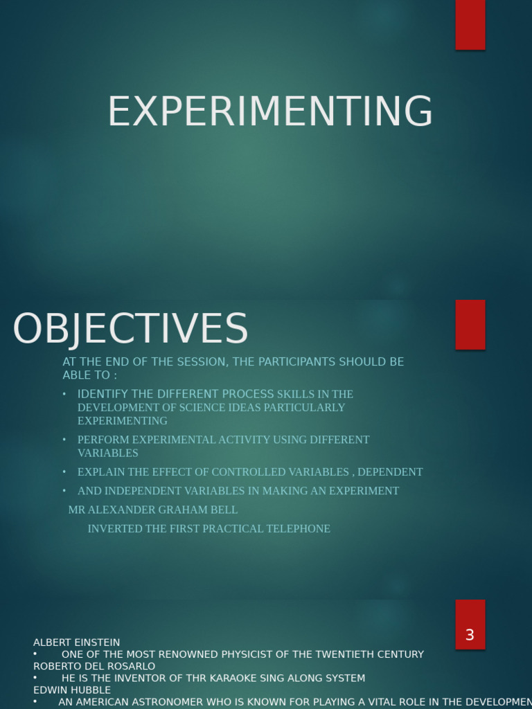 Experimenting - Sanju 4 | PDF