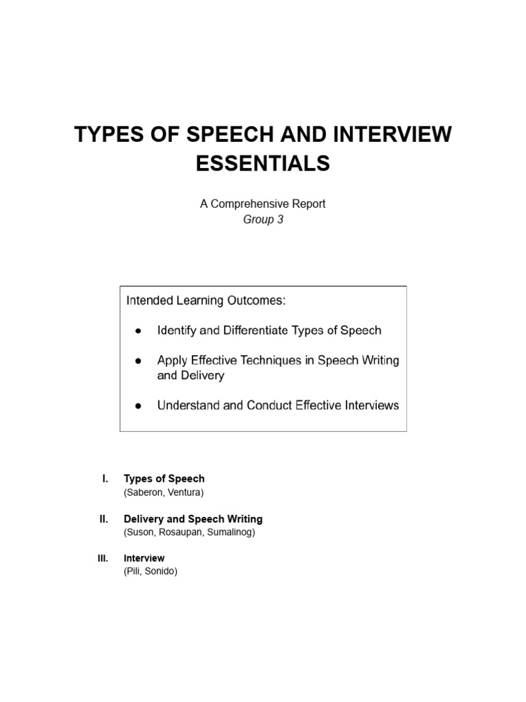 Comprehensive Report Group 3 BSEE 1 3 | PDF | Interview | Job Interview