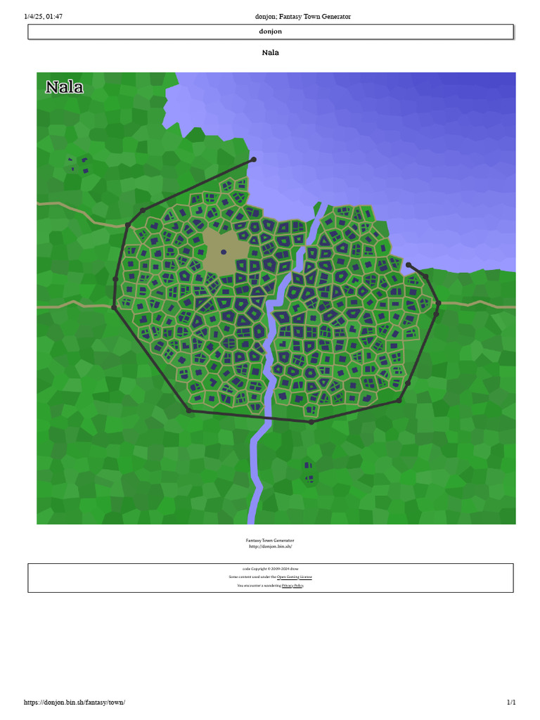 Fantasy Town Generator Overview | PDF