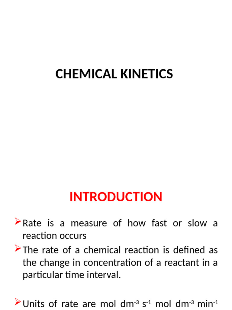 Chemical Kinetics II | PDF | Reaction Rate | Chemical Reactions