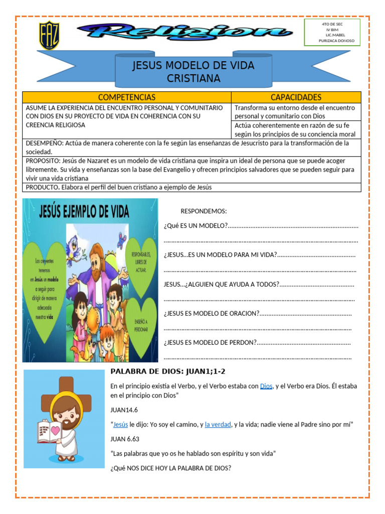 Jesus Modelo de Vida (2) | PDF | Jesús | Dios