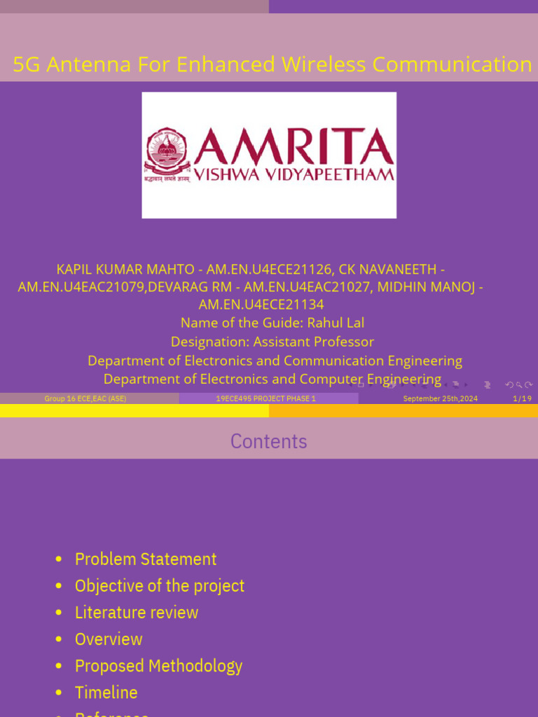 s7 Project Review[1].PDF | PDF | Mimo | Antenna (Radio)