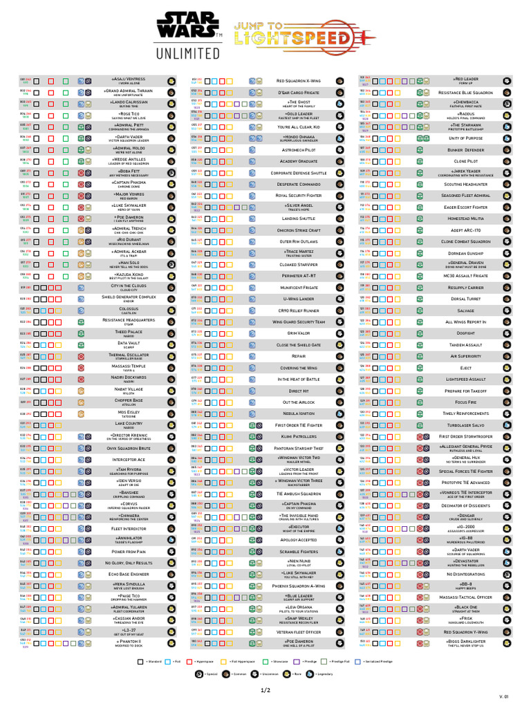 Checklist Jump To Lightspeed | PDF | Characters Created | Star Wars