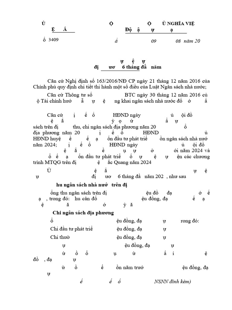 3409 BC Cong Khai Thuc Hien Du Toan Ns 6 Thang Dau Nam 2024 | PDF